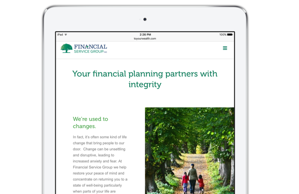 Financial Service Group - Envy Creative - Milwaukee Web Design